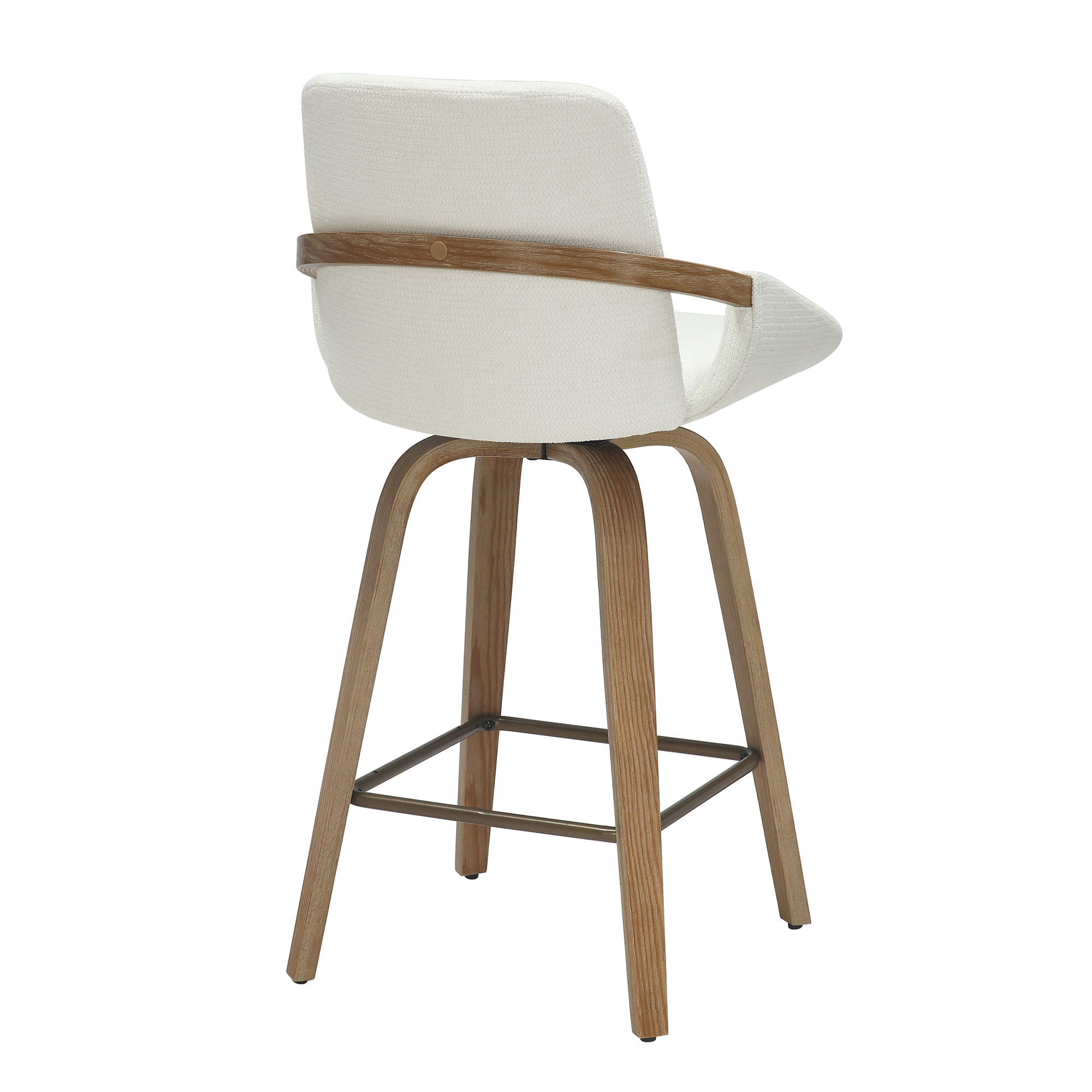 Parker 26" Counter Stool w/Swivel, Set of 2 in Ivory Performance Fabric ...