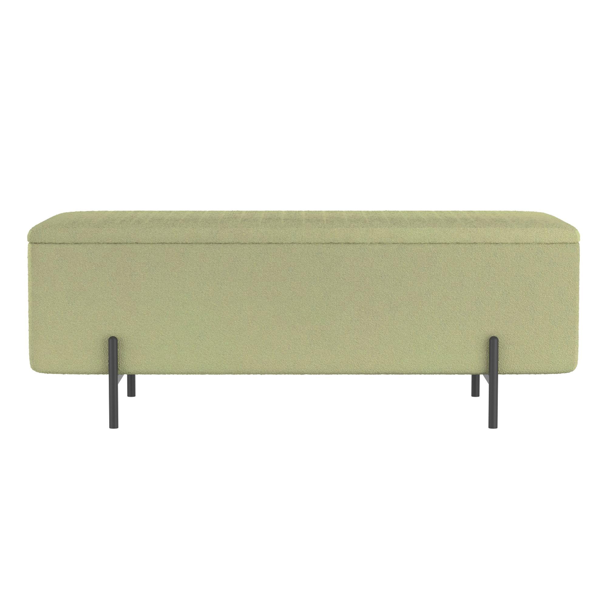 Erzo Storage Ottoman Bench in Sage and Black
